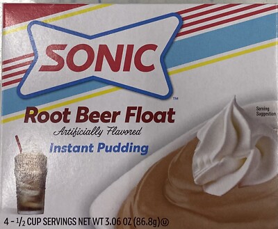 Sonic ROOT BEER FLOAT Dessert Instant Pudding Mix 3.06 oz Box | eBay