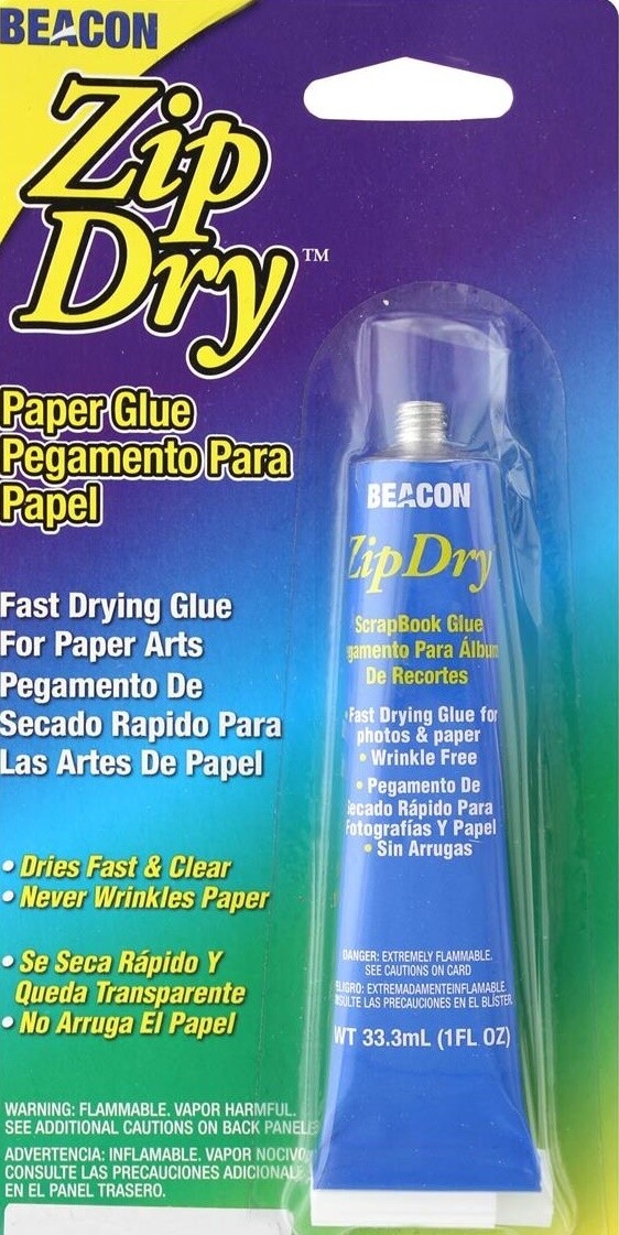 Beacon ZIP DRY Paper Glue / Adhesive FAST Drying, Acid Free, CLEAR ...