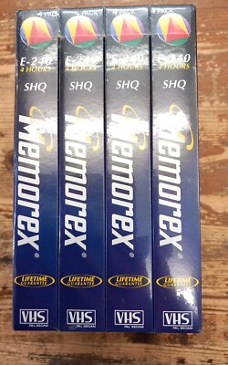 Memorex 4 VHS video Tapes Blank-Sealed. E-240 4 hours | eBay UK