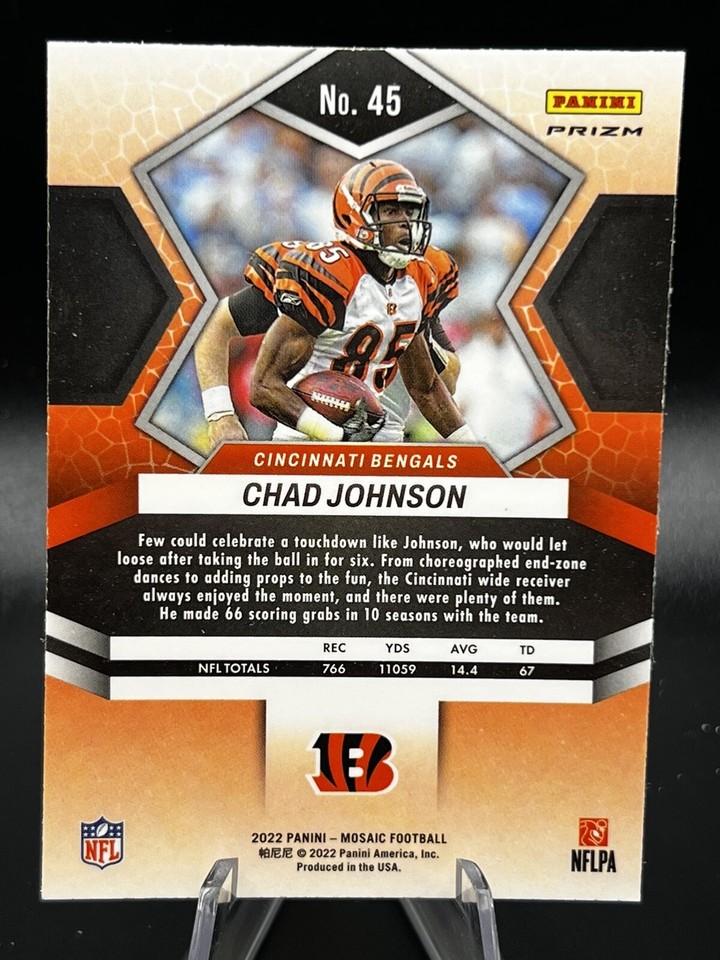 2022 Mosaic Football Orange Reactive Prizm #45 Chad Johnson Bengals | eBay