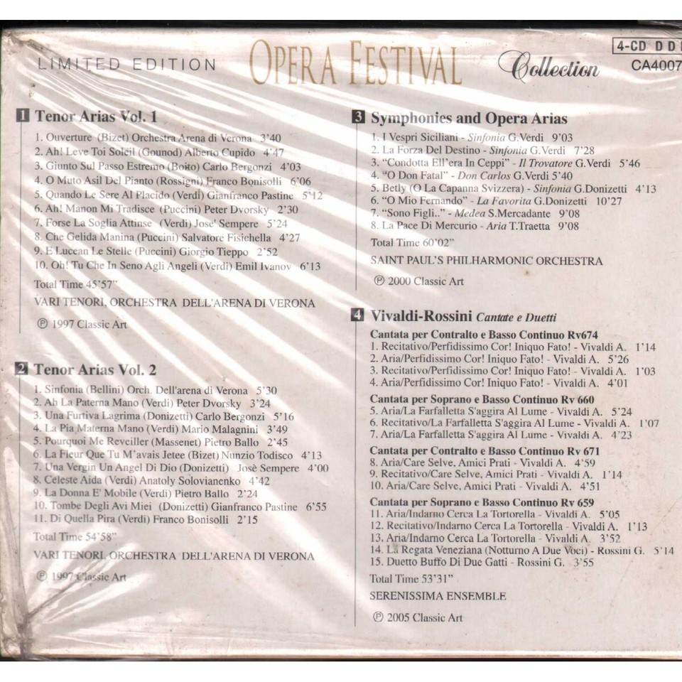 Various CD Opera Festival Classic Art CA4007B Sealed | eBay