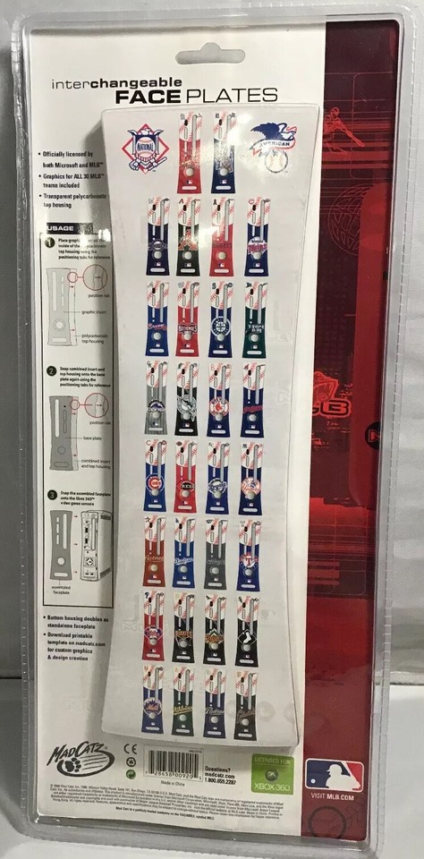 Xbox 360 Interchangeable Face Plates Each Of The 30 MLB Teams Mad Cats ...