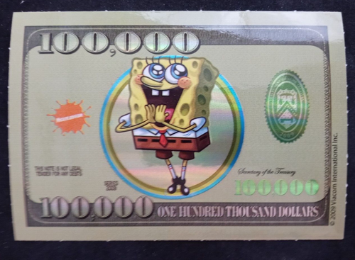 Sponge Bob Squarepants Money Sticker Series 3 #10 Of 12 | eBay