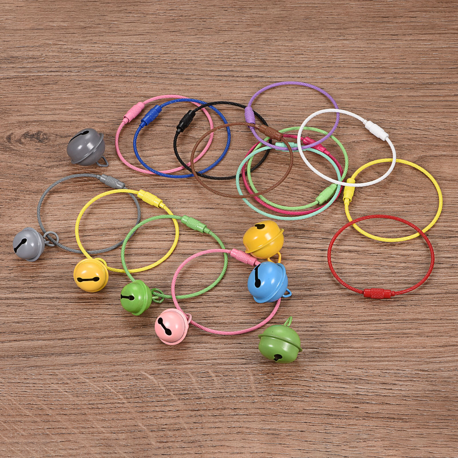 4Pack Cable Key Rings, 6-inch(155mm) Wire Keychain Twist Loops ...