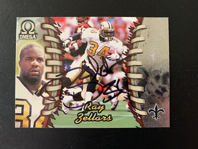 Ray Zellars Signed 1998 Pacific Omega #157 Card New Orleans Saints ...