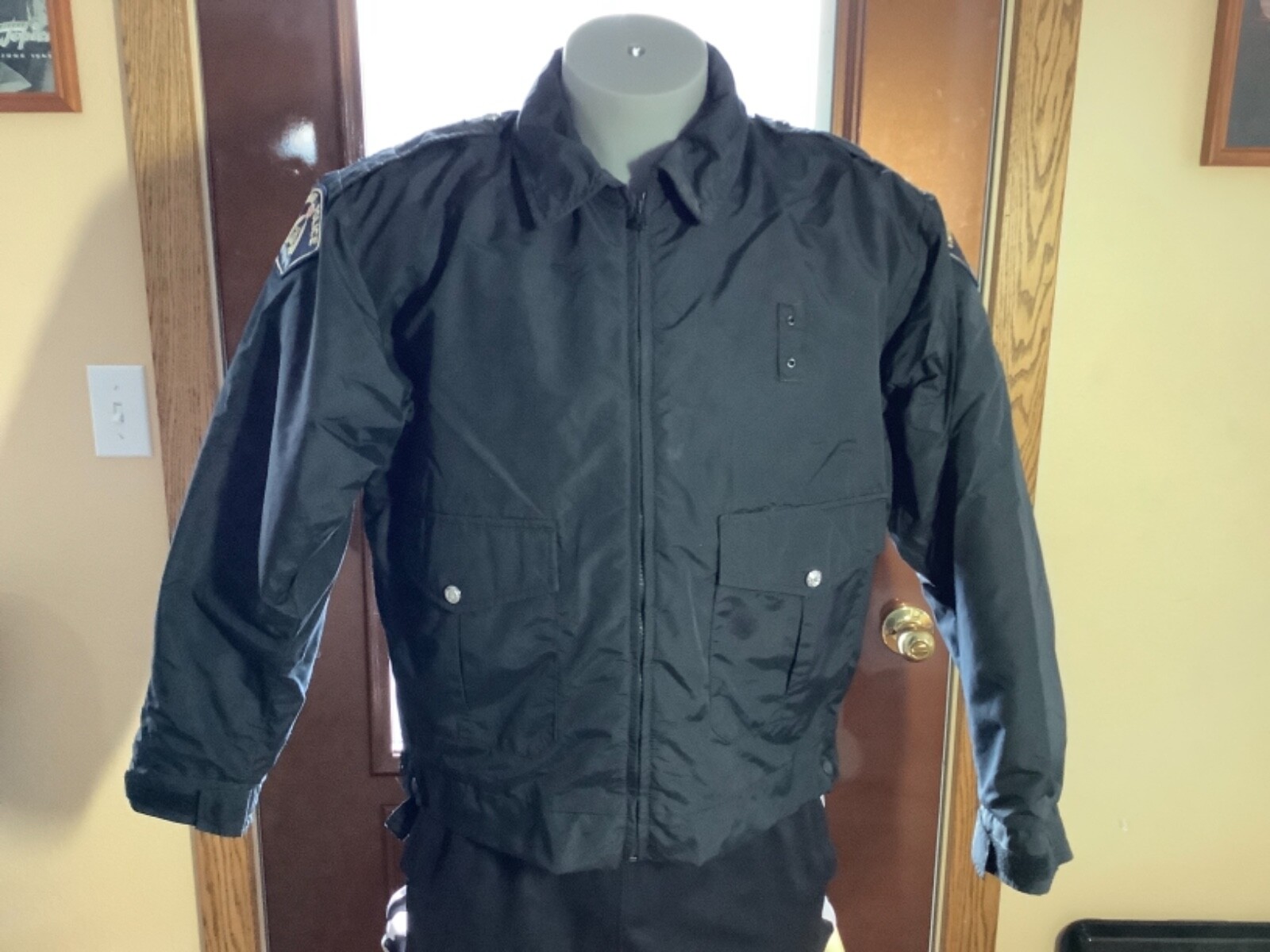 BLAUER Black Duty Jacket PATROL COAT Size 44-46 LG Zip-Out Liner ...