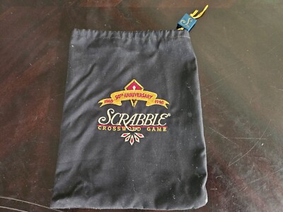Scrabble Deluxe Letter Bag 50th Anniversary-VGC-Board Game Parts Piece ...