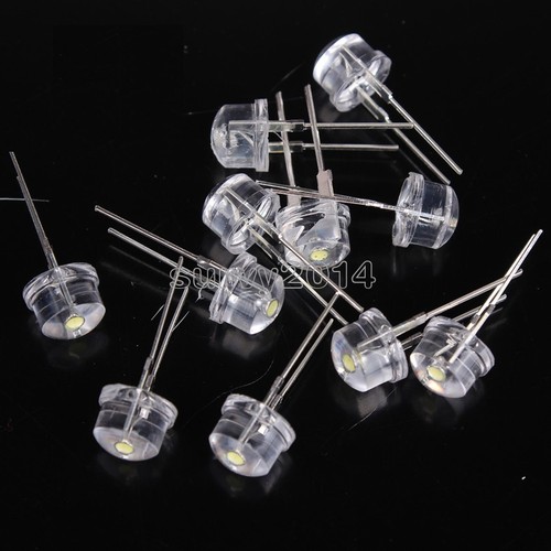10PCS 0.5W 8mm Red Straw Hat High-power LED Leds Light Lamp StrawHat | eBay