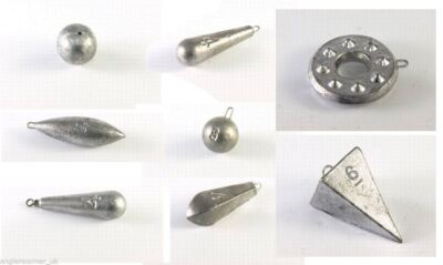 Sea Fishing Lead Weights, Plain Sinkers In Various Shapes & Sizes ...