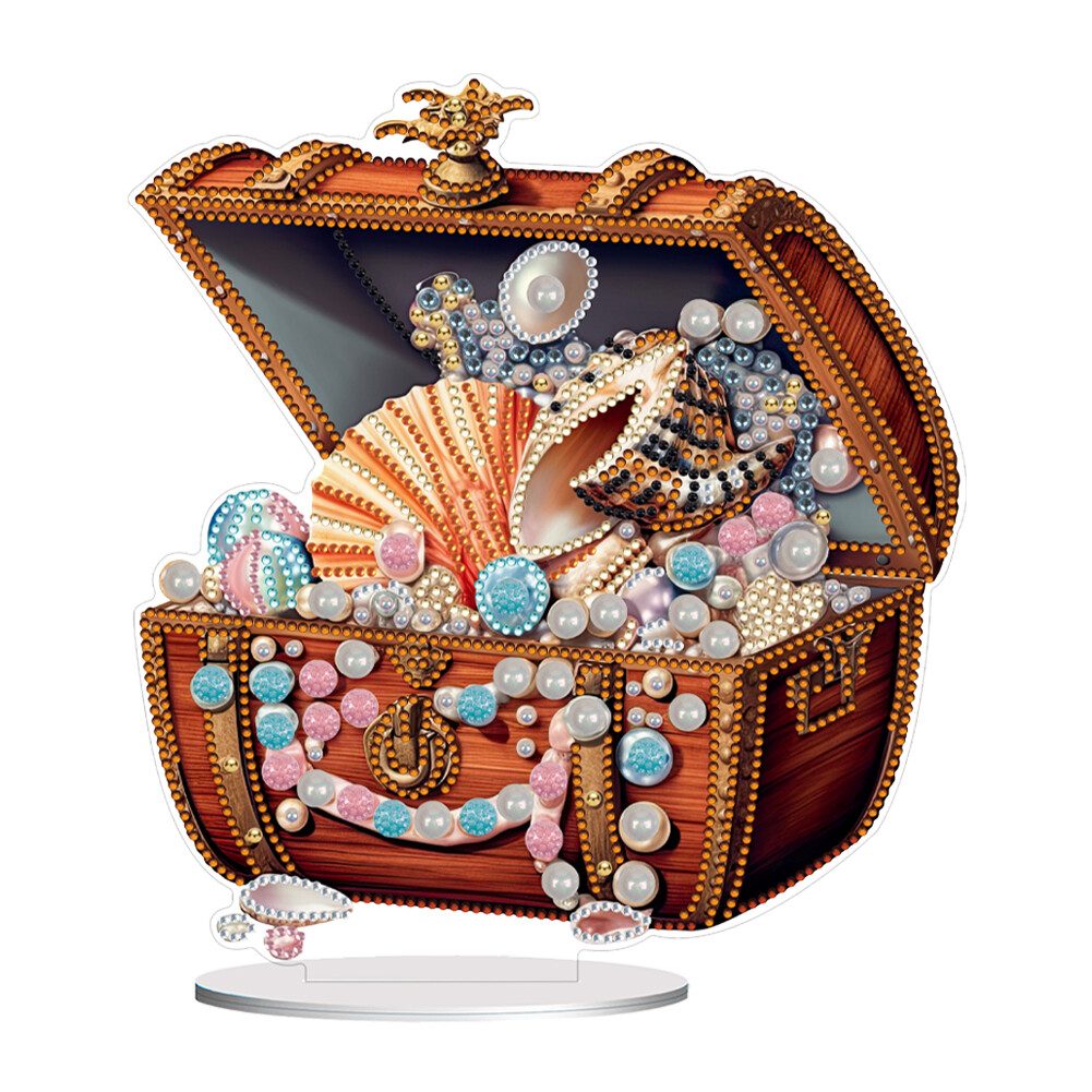 Special Shaped Pearl Seashell Treasure Box Diamond Painting Desktop ...
