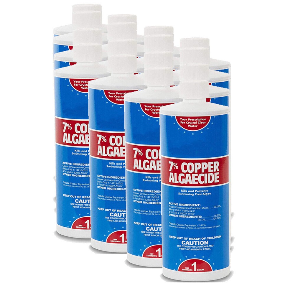 Swimming Pool 7% Copper Algaecide Algae Chemical - 32 oz - (Choose ...