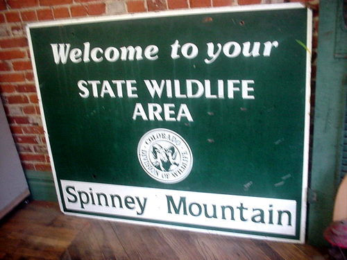 Huge Colorado Division Of Wildlife Sign State Wildlife Area Spinney ...