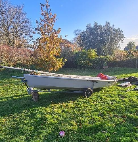 RS Feva sailing dinghy boat Sail No. 4627 Essex | eBay UK