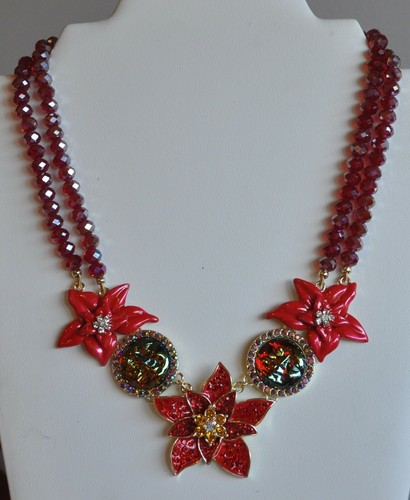 KIRKS FOLLY SEAVIEW WATER MOON POINSETTIA NECKLACE IN GOLD TONE | eBay