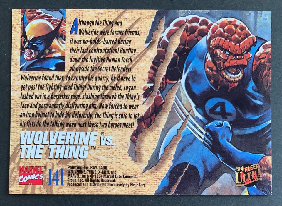 1994 Fleer Ultra Wolverine's Greatest Battles #141 Wolverine vs The ...