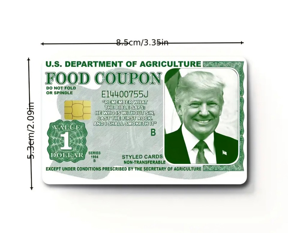FUNNY Donald Trump Food Stamp Themed Credit/Debit Card Sticker/Skin | eBay
