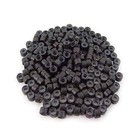 200 PCS 5mm Dark Brown Color Silicone Lined Rings Beads For I Bond ...