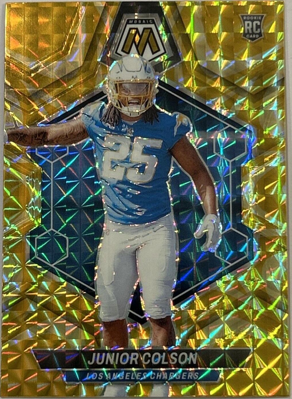 2024 Panini Mosaic - Rookies Junior Colson #361 Gold Mosaic Prizm /10 ...