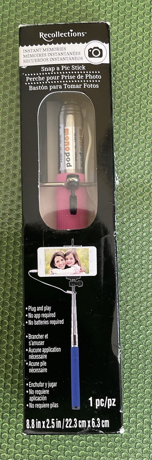 New In Box Recollections Selfie stick Snap A Picture Photo Stick PINK ...