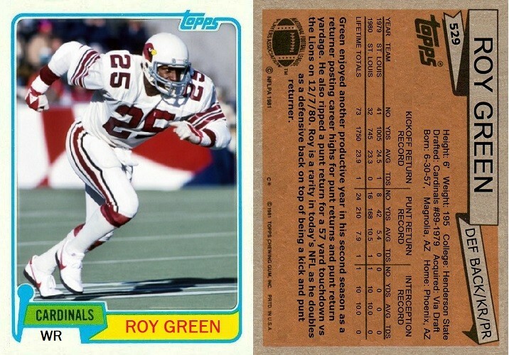 Roy Green St. Louis Cardinals 1981 Custom Card | eBay