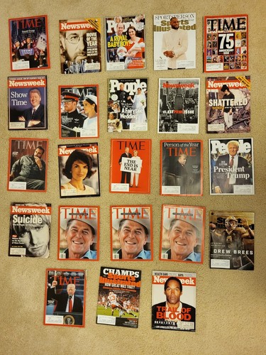 People Time Newsweek Sports Illustrated Magazines Lot of 23 VGC History ...