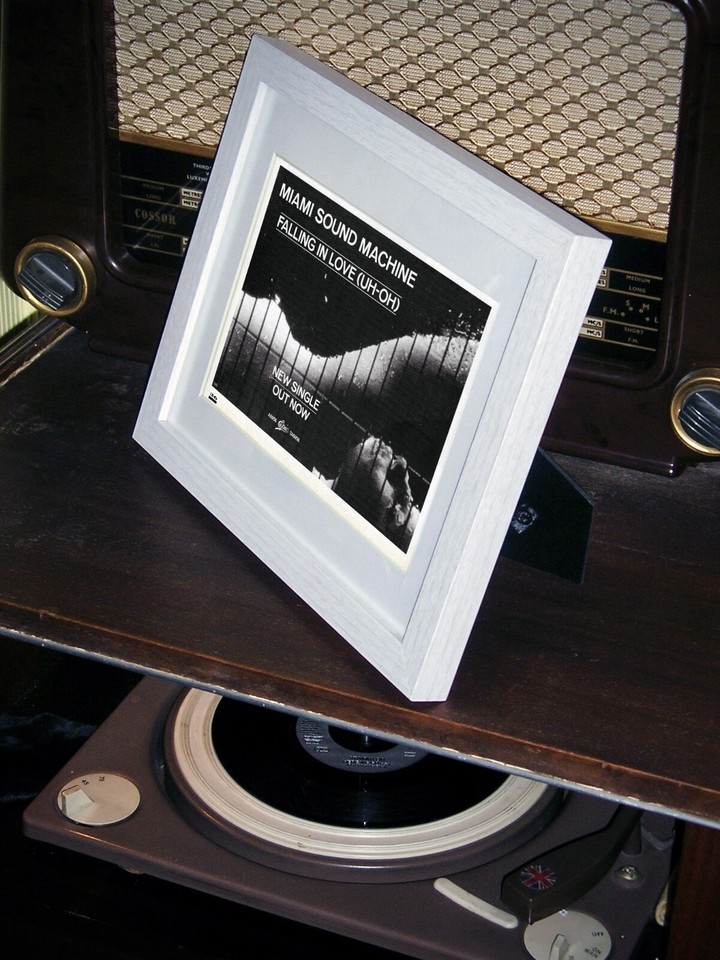 MIAMI SOUND MACHINE+FALLING IN LOVE (UH-OH)+FRAMED ORIGINAL MUSIC PRESS ...