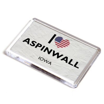 FRIDGE MAGNET - I Love Aspinwall, Iowa - USA | eBay