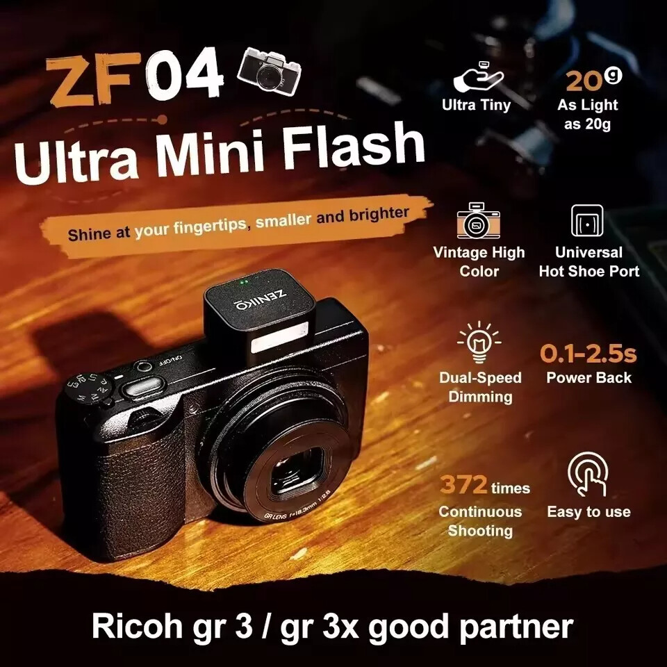 Sony Rx100 Vii ZENIKO ZF08 Mini Camera Flash Speedlite With Flash ...