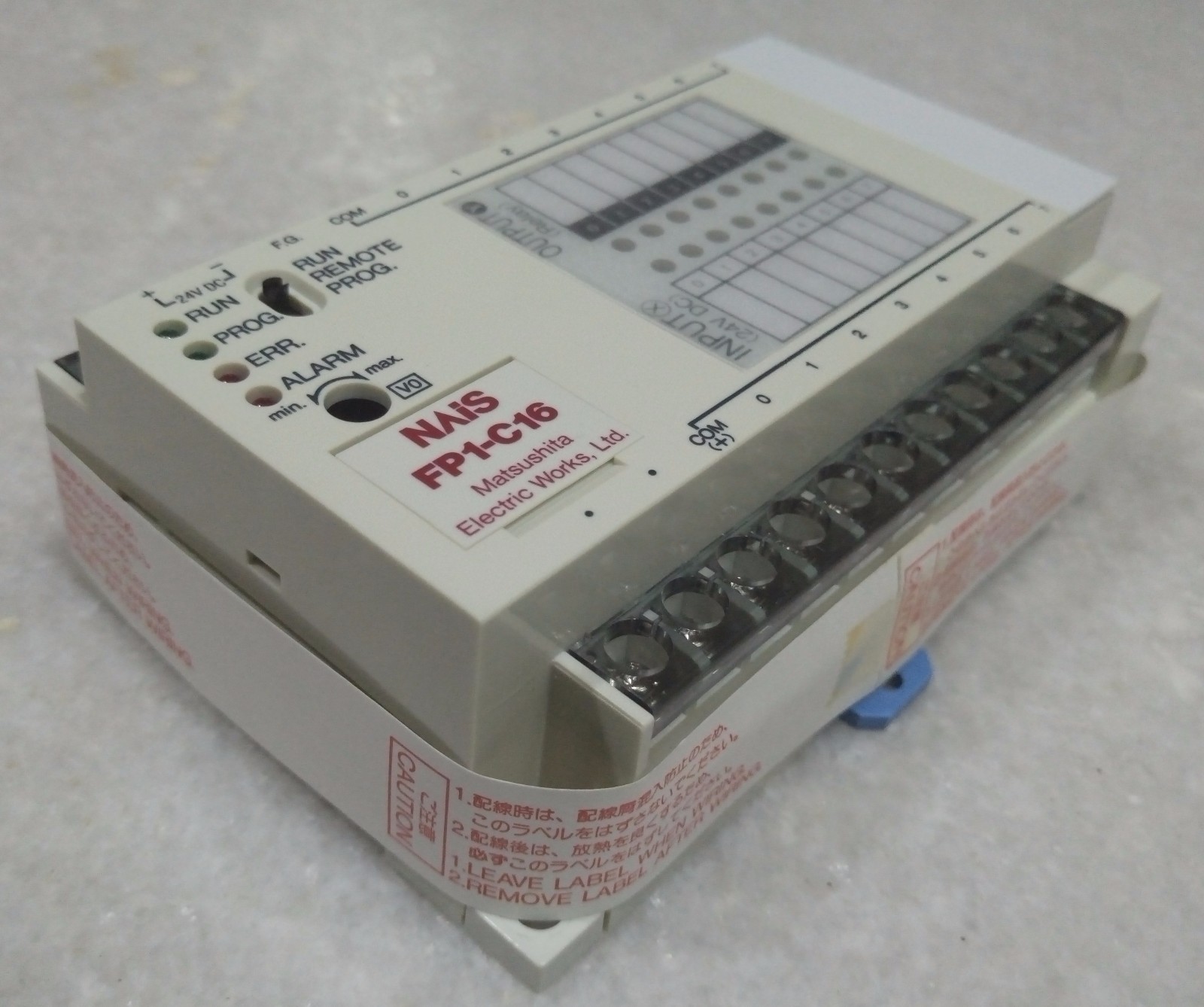 MATSUSHITA PANASONIC NAIS FP1-C16 PLC CONTROL UNIT 8INPUT 8OUTPUT AFP12112B | eBay