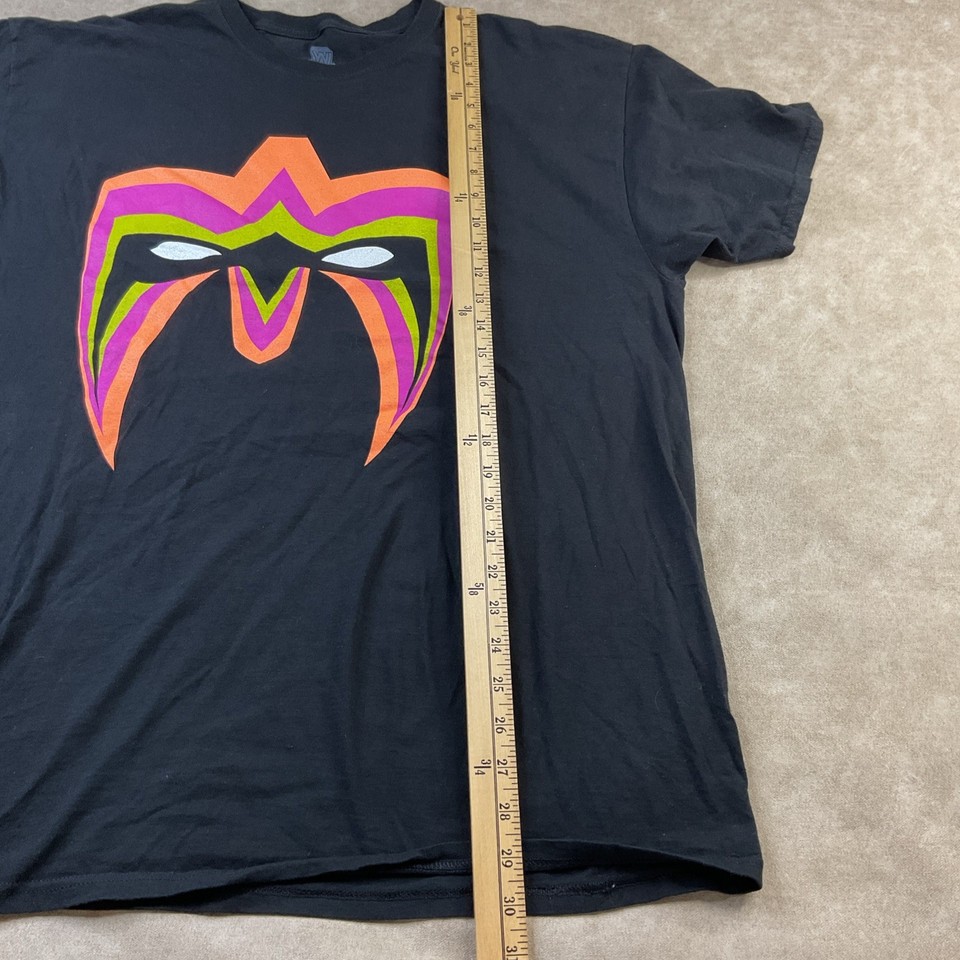 WWE Legends The Ultimate Warrior Mask T-Shirt Face Paint Logo WWF Men ...