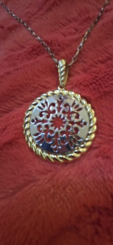 Handcrafted, two tone, faux silver & faux gold statement Medallion ...