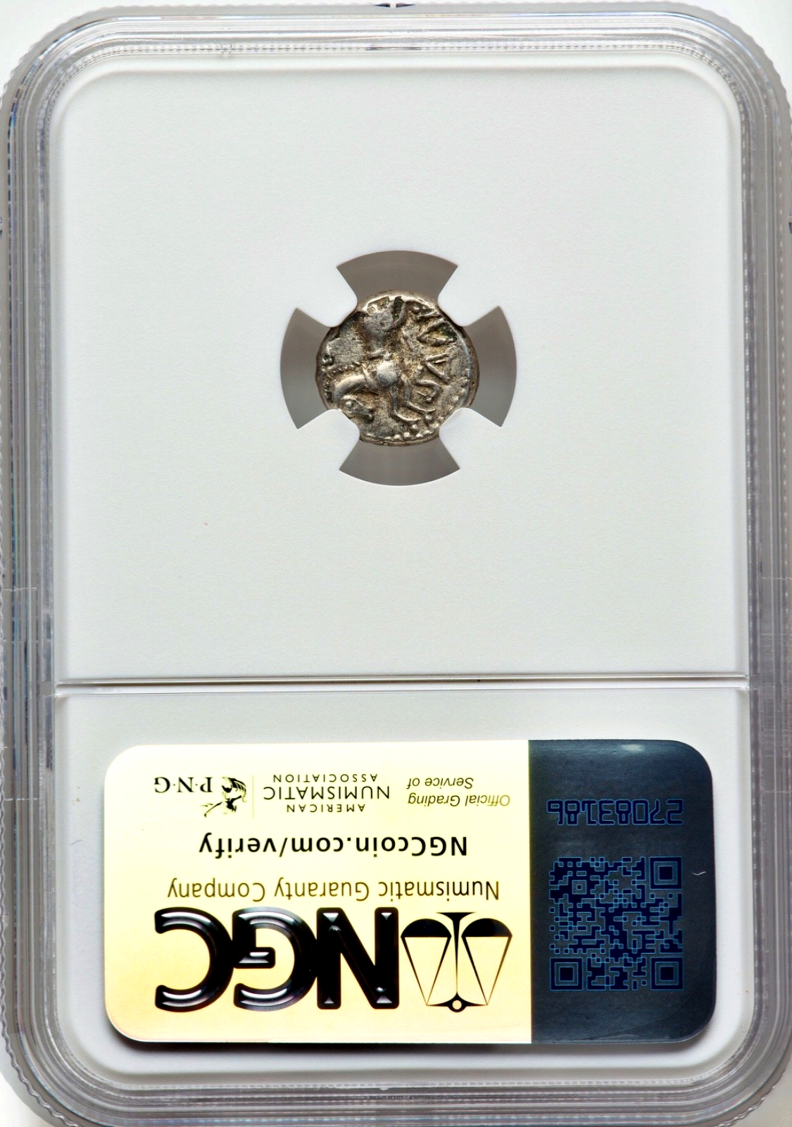50 BC GAUL SEQUANI Ancient Greek Silver Quinarius Q.DOCI Issue NGC ...