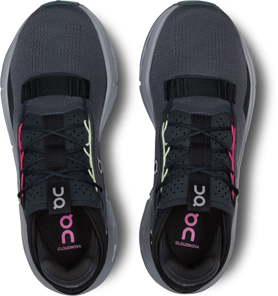ON Running Brand Cloud Cloudnova 2 Black/Grey Pink Women's Shoes NEW ...
