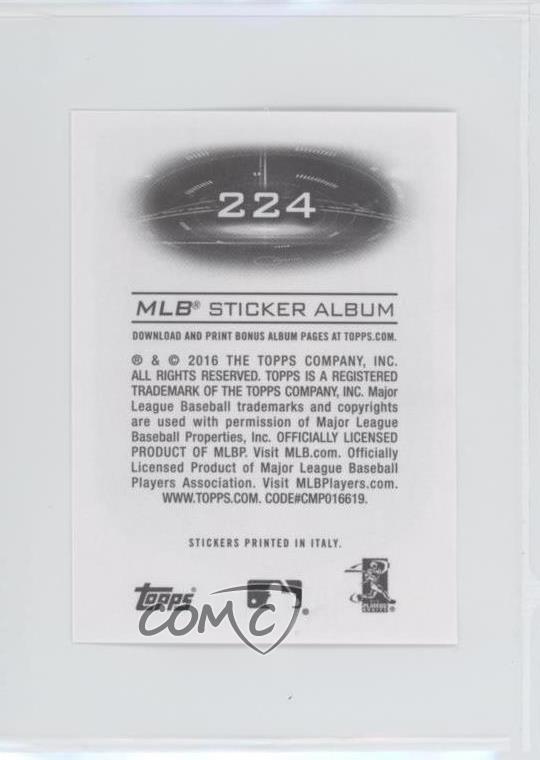 2016 Topps Album Stickers Matt Duffy #224 Rookie RC | eBay