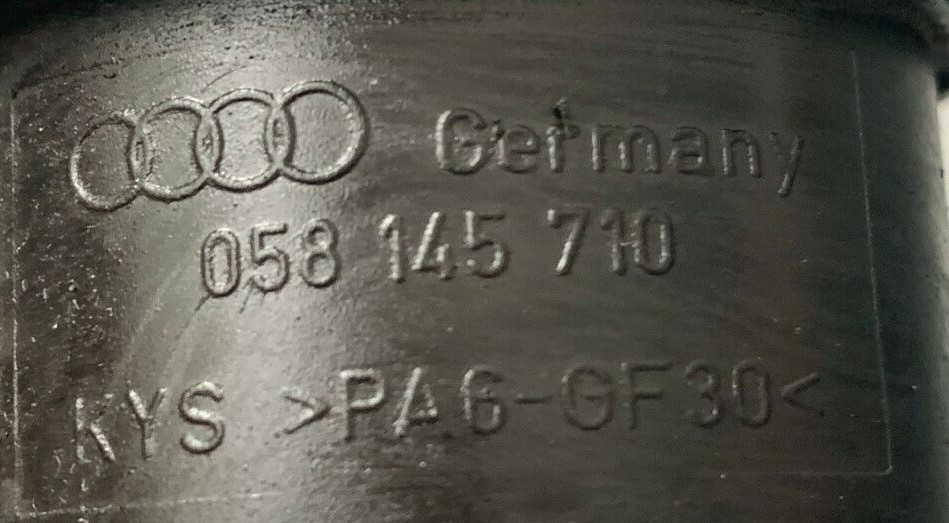 02-05 Audi A4 Radiator Intercooler Hose With Diverter Valve 058 145 710 ...