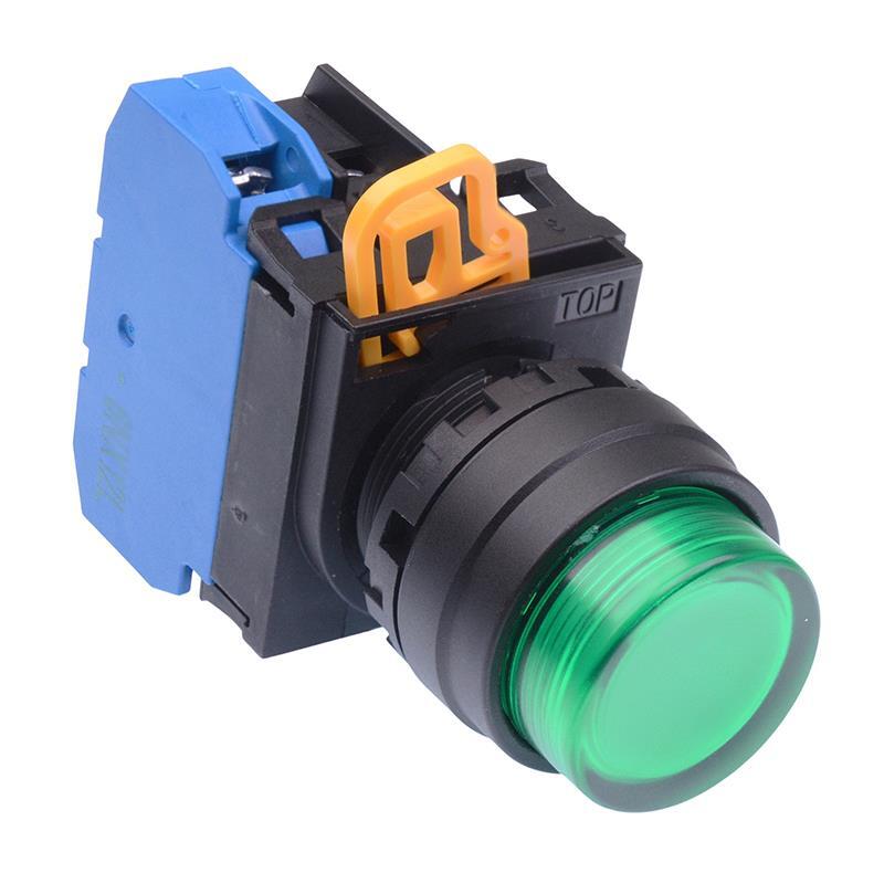 IDEC Green 24V illuminated 22mm Momentary Push Button Switch NO YW1L ...
