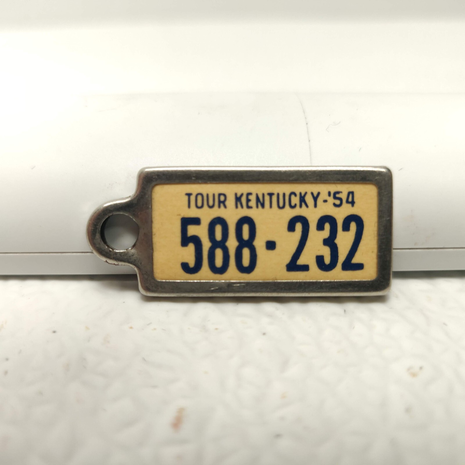 RARE VTG Disabled Veterans Mini License Plate Key Chain Ring Tag ...