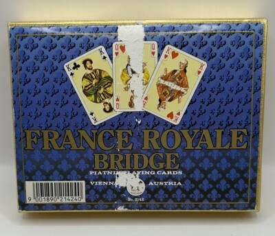 PIATNIK PLAYING CARDS "FRANCE ROYALE BRIDGE" DBL DECK W/ BOX #2142 ...
