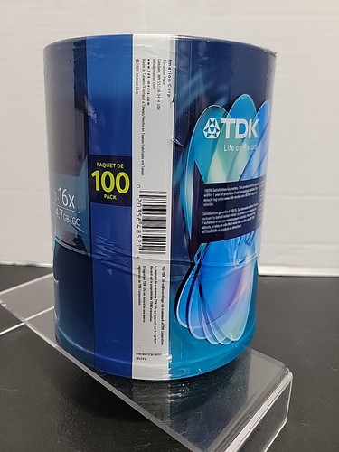 TDK DVD + R Recordable 1-16x 4.7GB 100 PACK Spindle SEALED NEW TDK ...