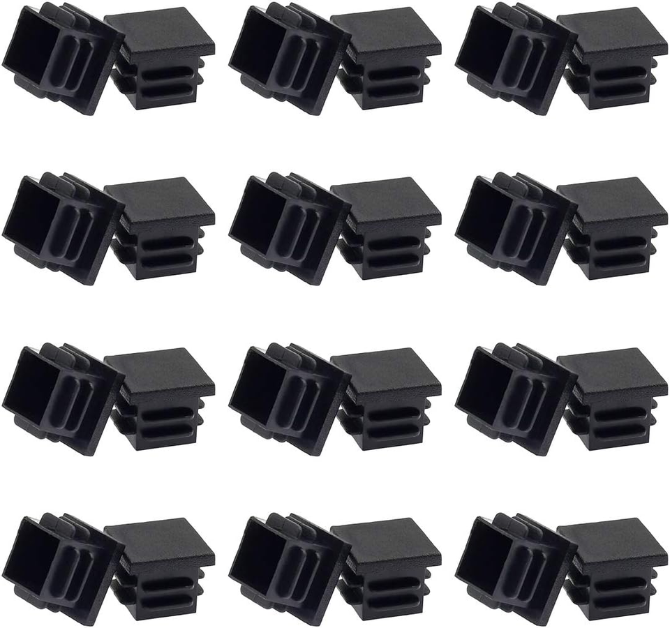 24Pack 19Mm (3/4 Inch) Square Plastic Plugs, End Caps for Square Tubing ...