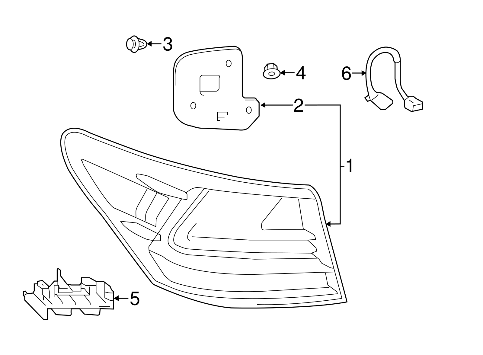 Genuine Lexus Tail Lamp 81551-50240 | eBay