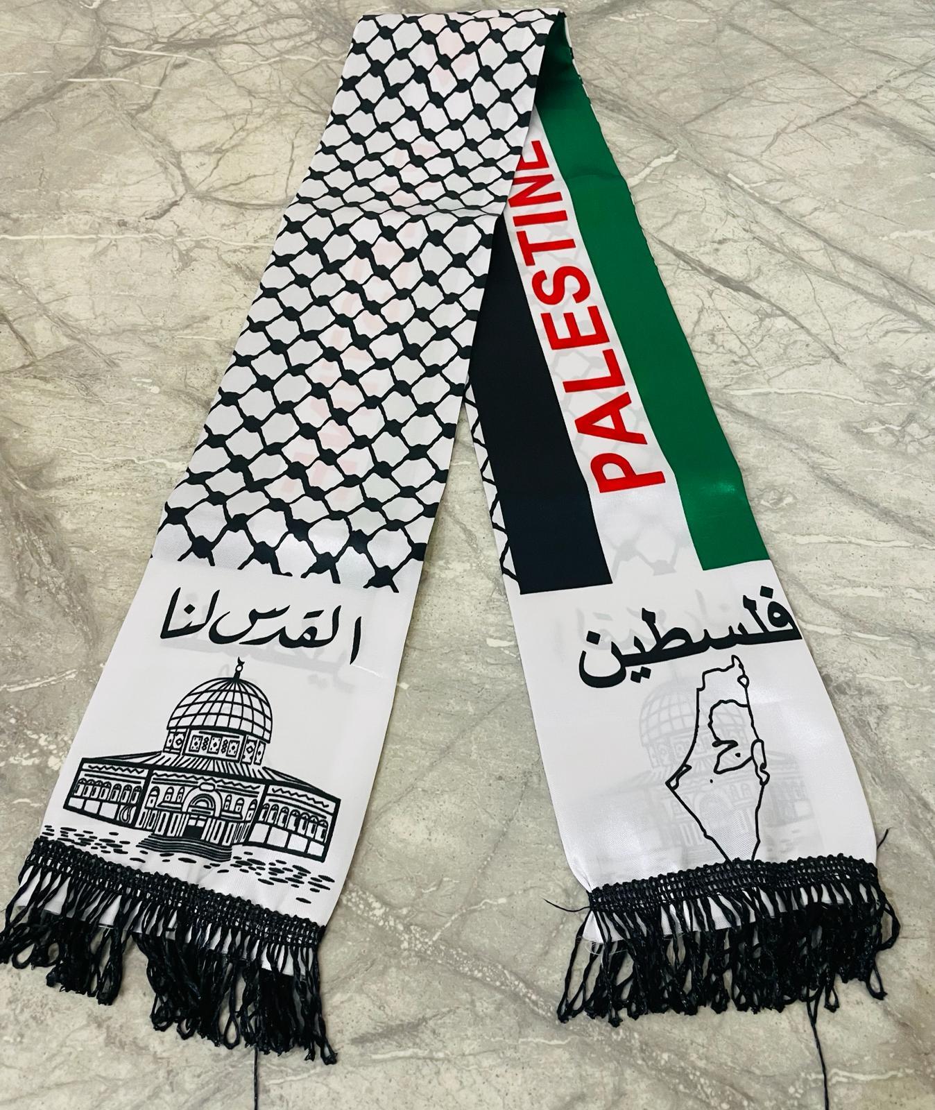 Palestine Flag Scarf Palestinian 14x135cm KEFFIYEH Jerusalem Flag Pin ...