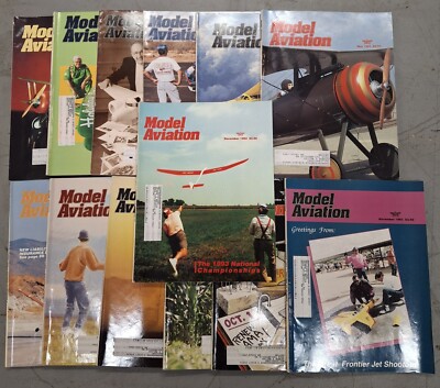 Model Aviation and Flying Models Airplane Magazines 1993-1998 Lot of 45 ...