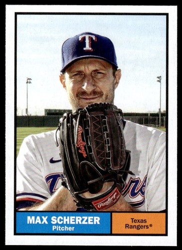 2024 Topps Archives Max Scherzer #30 1961 Design Texas Rangers Baseball ...