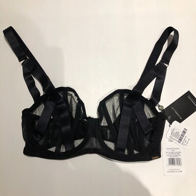 New: Bluebella Karoline Bra Black Size UK 32DD EU 70E US 32DD/E RRP £34 ...