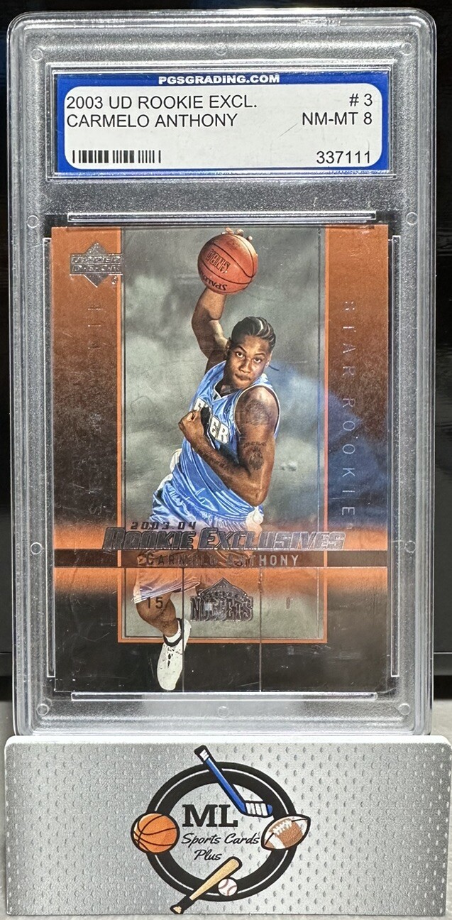 $ 2003-04 Upper Deck Rookie Exclusives Carmelo Anthony #3 PGS 8 Rookie ...
