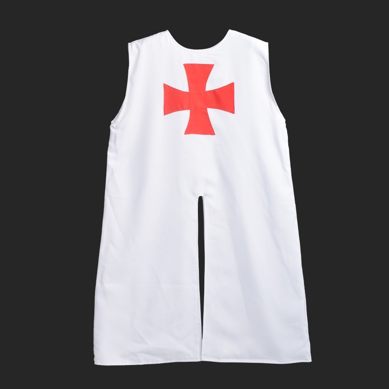Medieval Men Crusader LARP Red Cross Cloak Cosplay Templar Knights ...