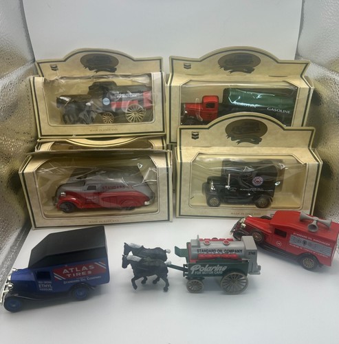 Vintage Die-Cast Model Standard Oil toy cars wagons London lot of 9 ...