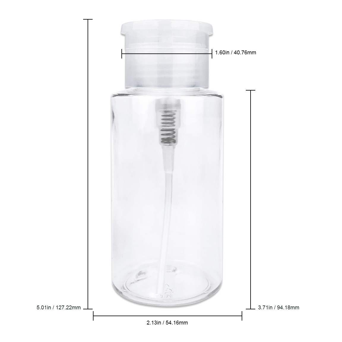 Pana 7 Oz Liquid Push Down Pump Dispenser Empty Bottle with Flip Top ...