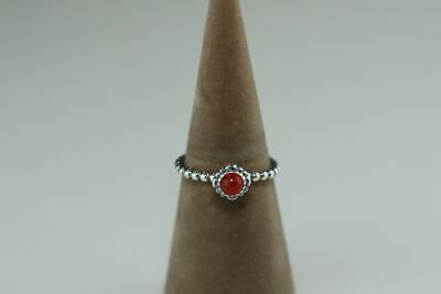 Pandora Damen Ring Silber Geburtssteinring Juli Karneol Orange ...
